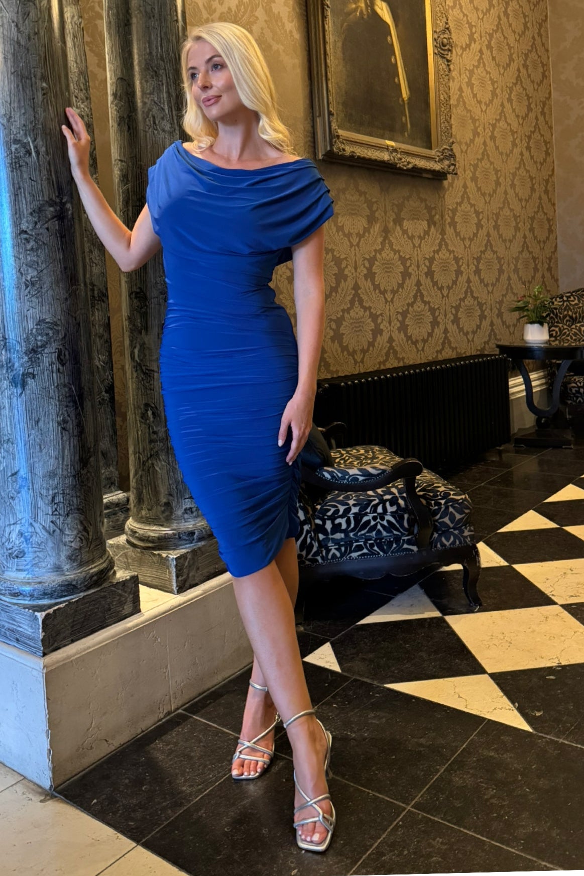 Oxygen dress in cobalt blue – Atom Label