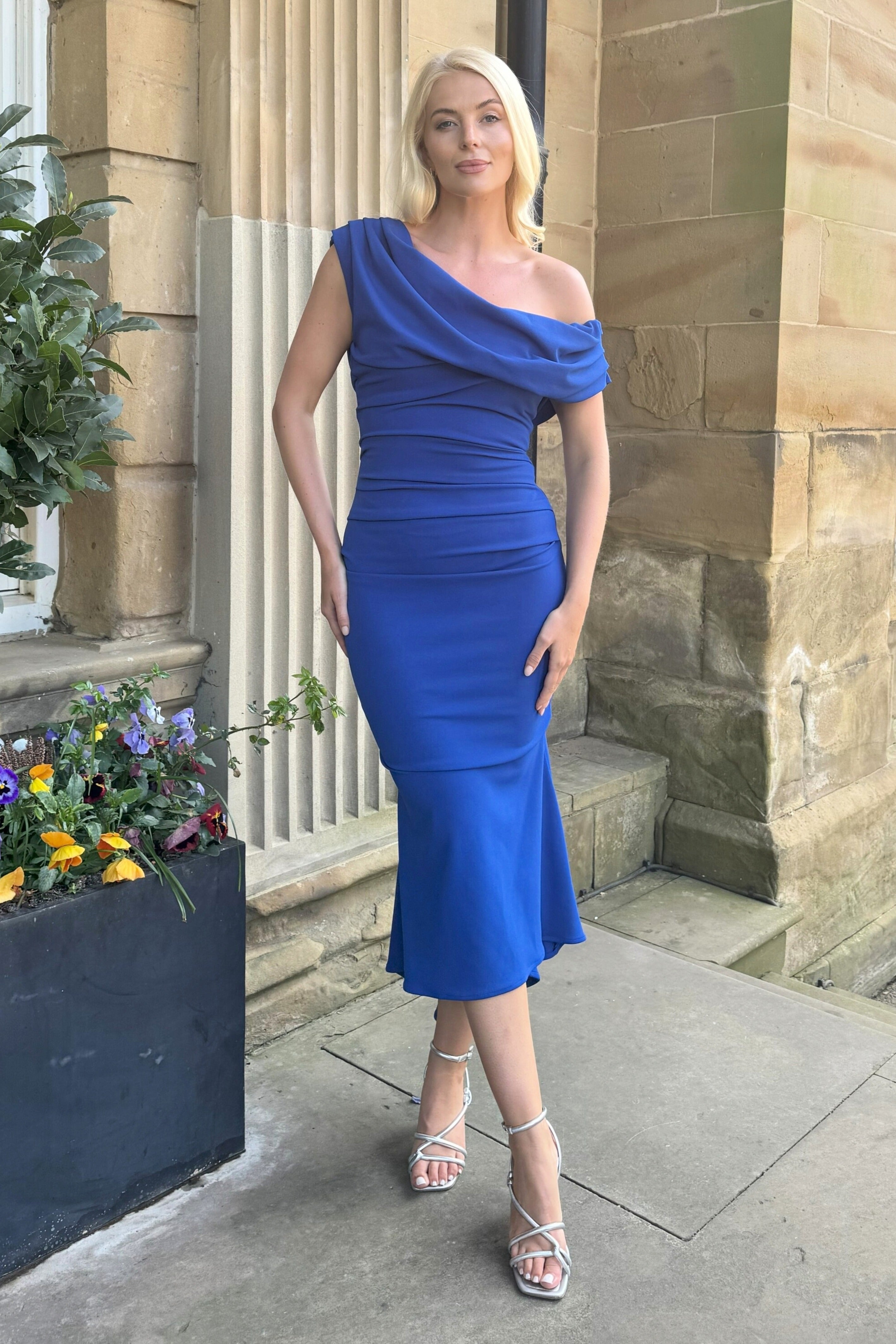 SS26 Mercury midi dress in cobalt – Atom Label